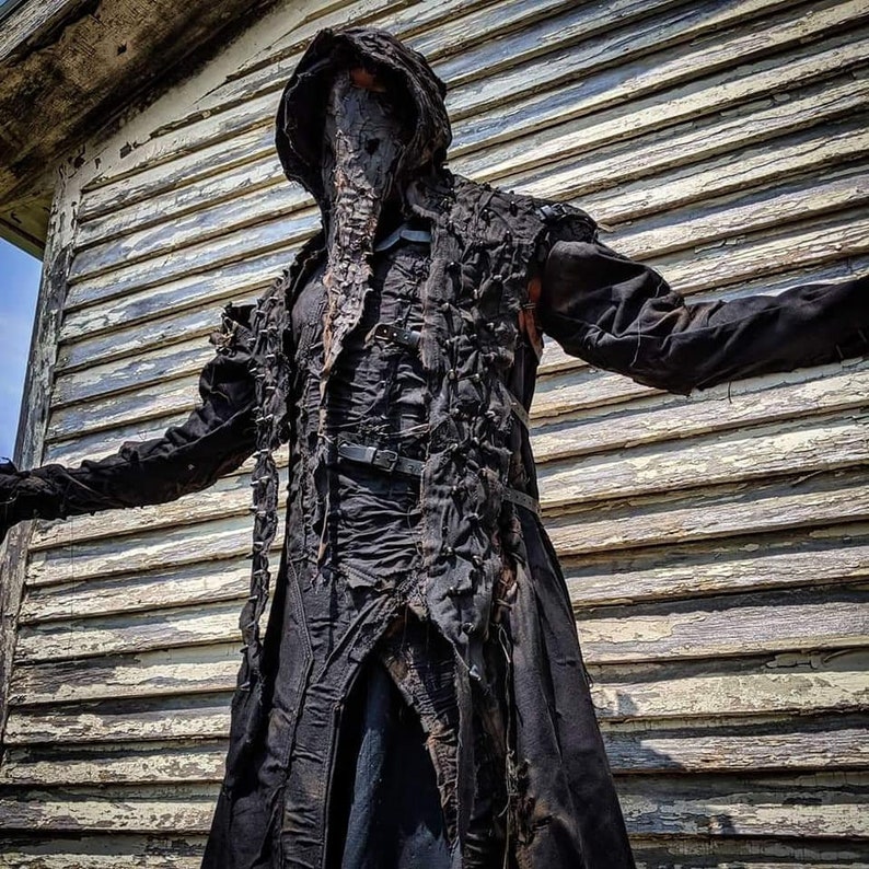The Executioner Robe by SceneSick Post Apocalyptic Black | Etsy