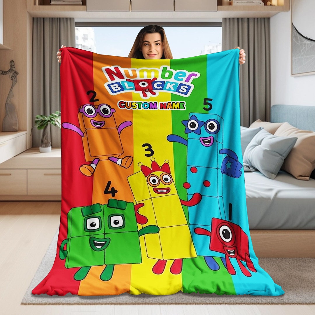 Custom Numberblocks Blanket, Numberblocks TV Bedding Blanket ...