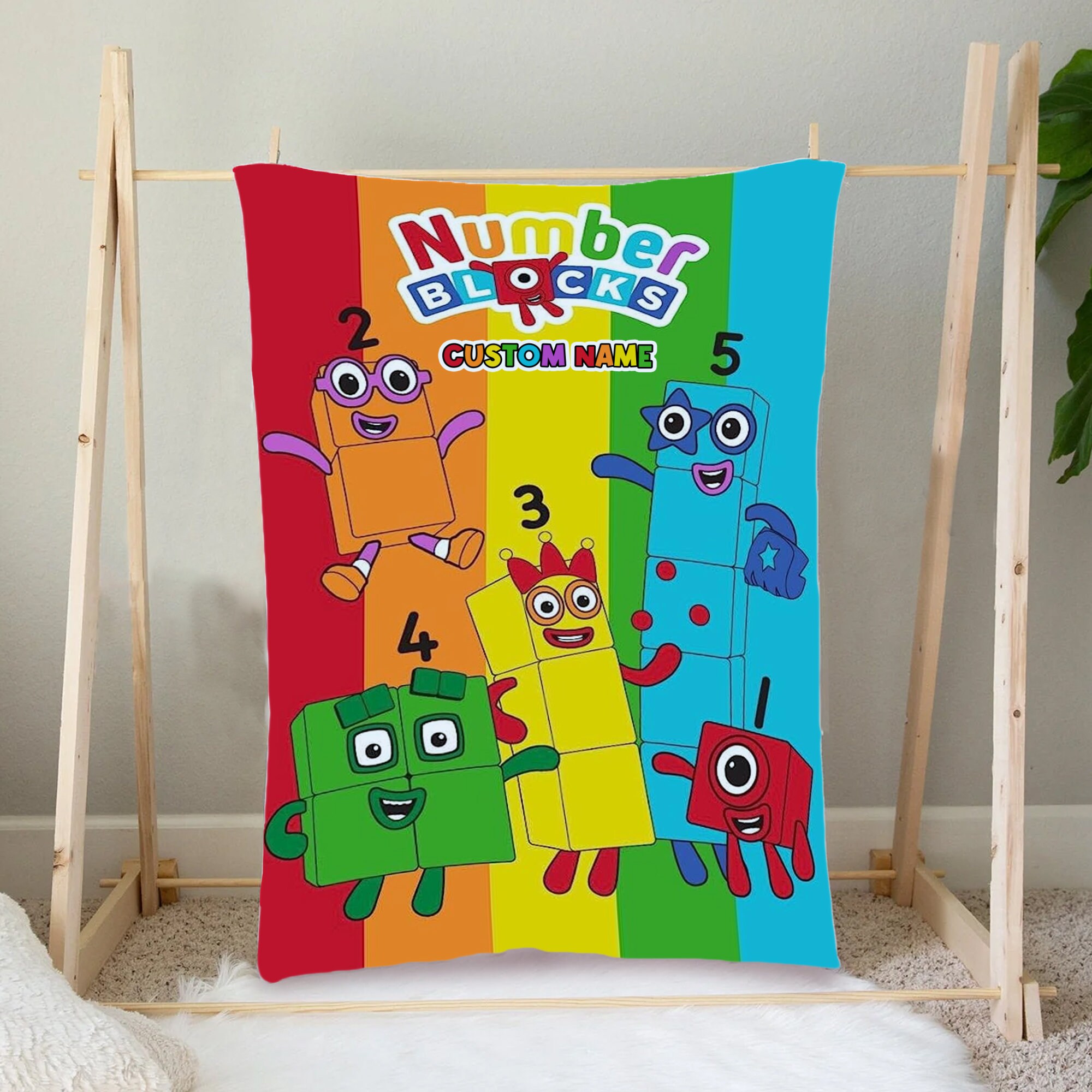 Custom Numberblocks Blanket, Numberblocks TV Bedding Blanket ...