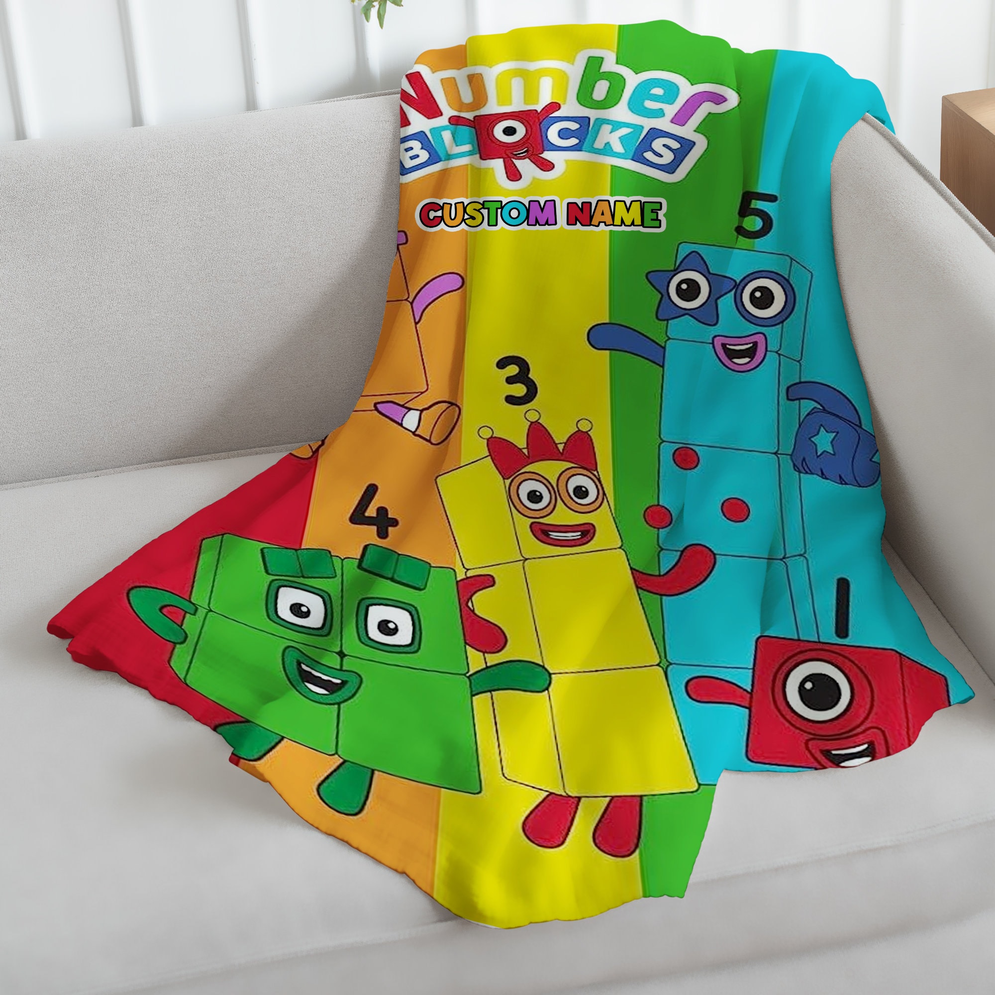 Custom Numberblocks Blanket, Numberblocks TV Bedding Blanket ...