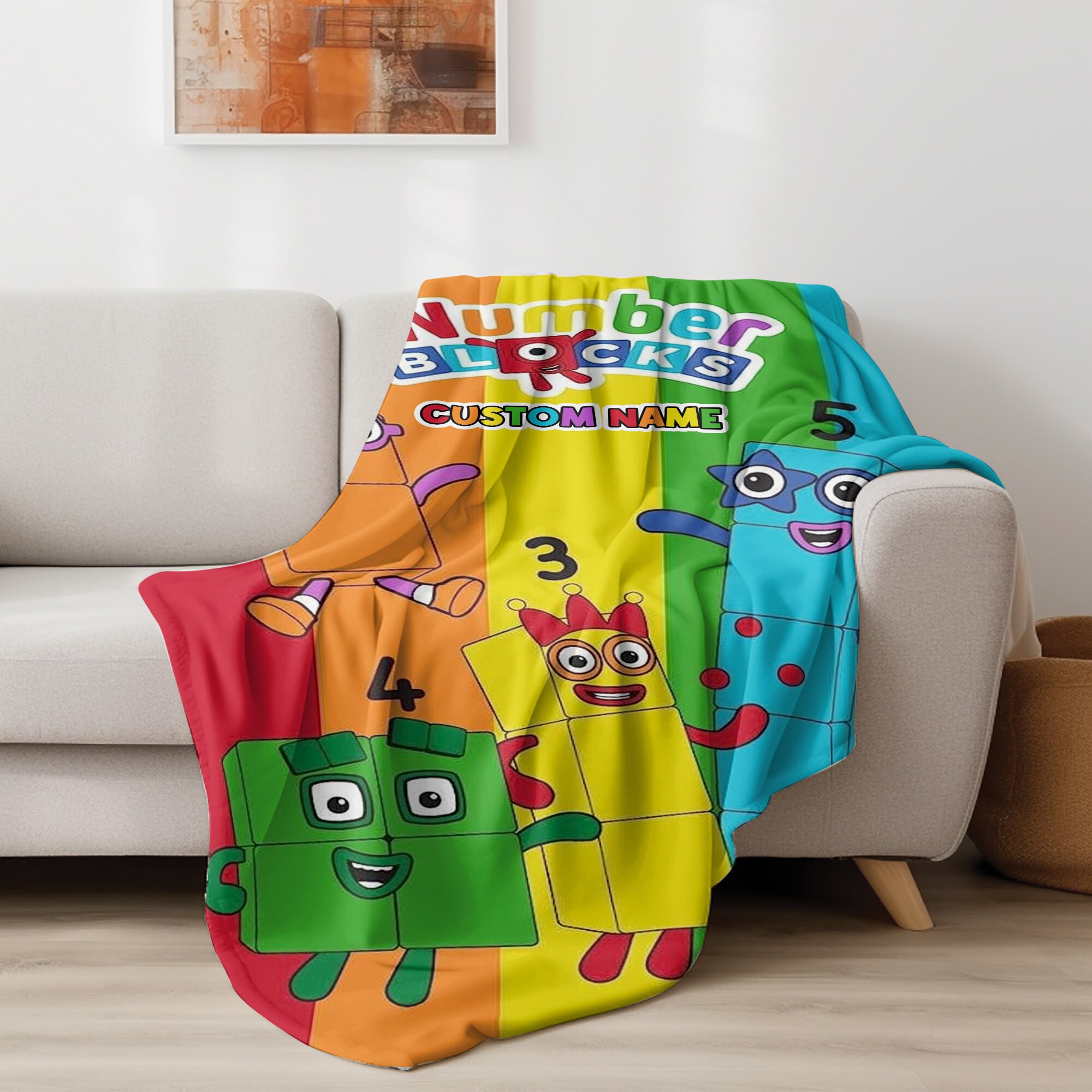 Custom Numberblocks Blanket, Numberblocks TV Bedding Blanket ...