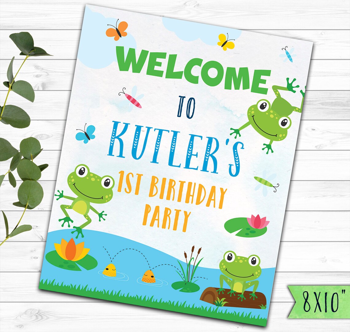 Frog Birthday Invitation Frog Invitation Little Frog Party - Etsy.de