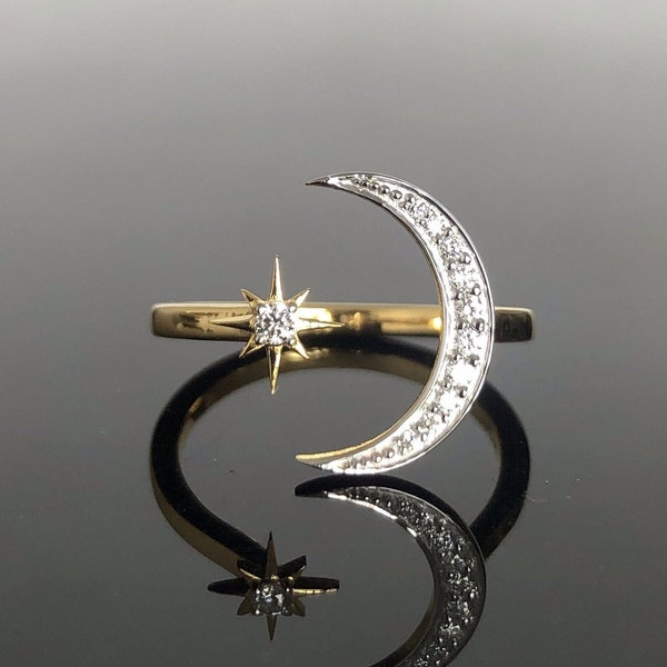 Moon Ring Gold - Etsy