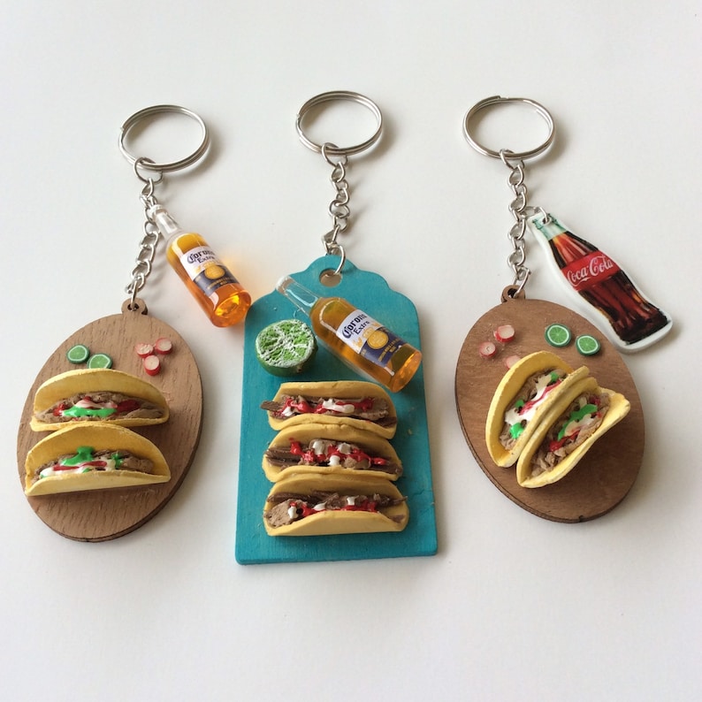 Mexican taco keychain taco keychain tacos al pastor keychain | Etsy