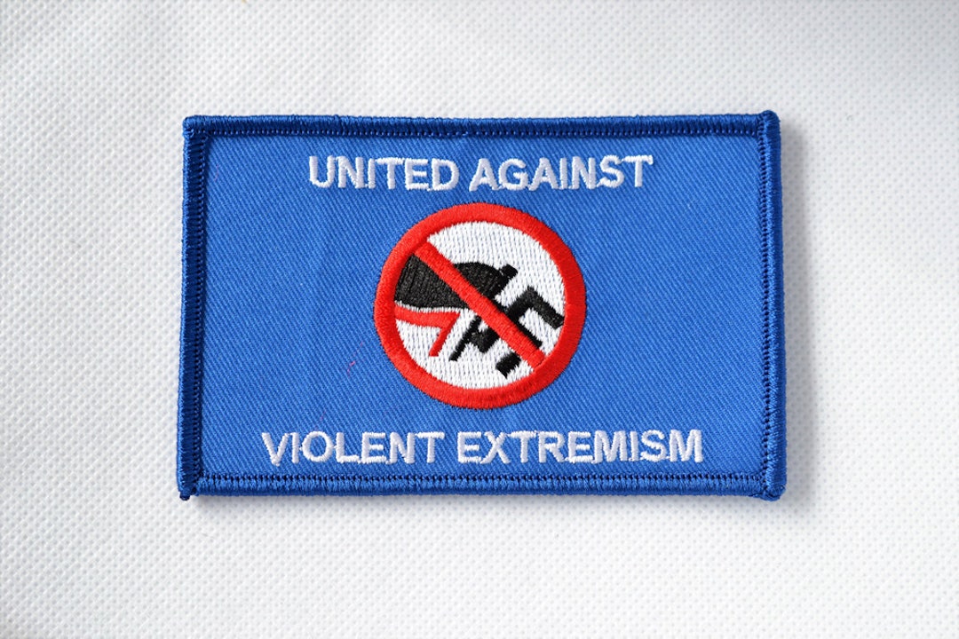 United Against Violent Extremism Embroidered Patch, Anti-nazi and Anti ...