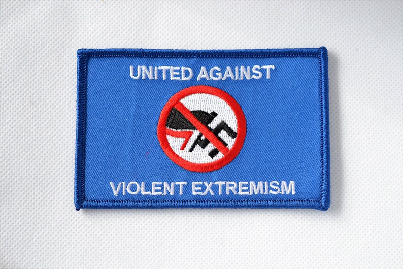 United Against Violent Extremism Embroidered Patch, Anti-nazi and Anti ...