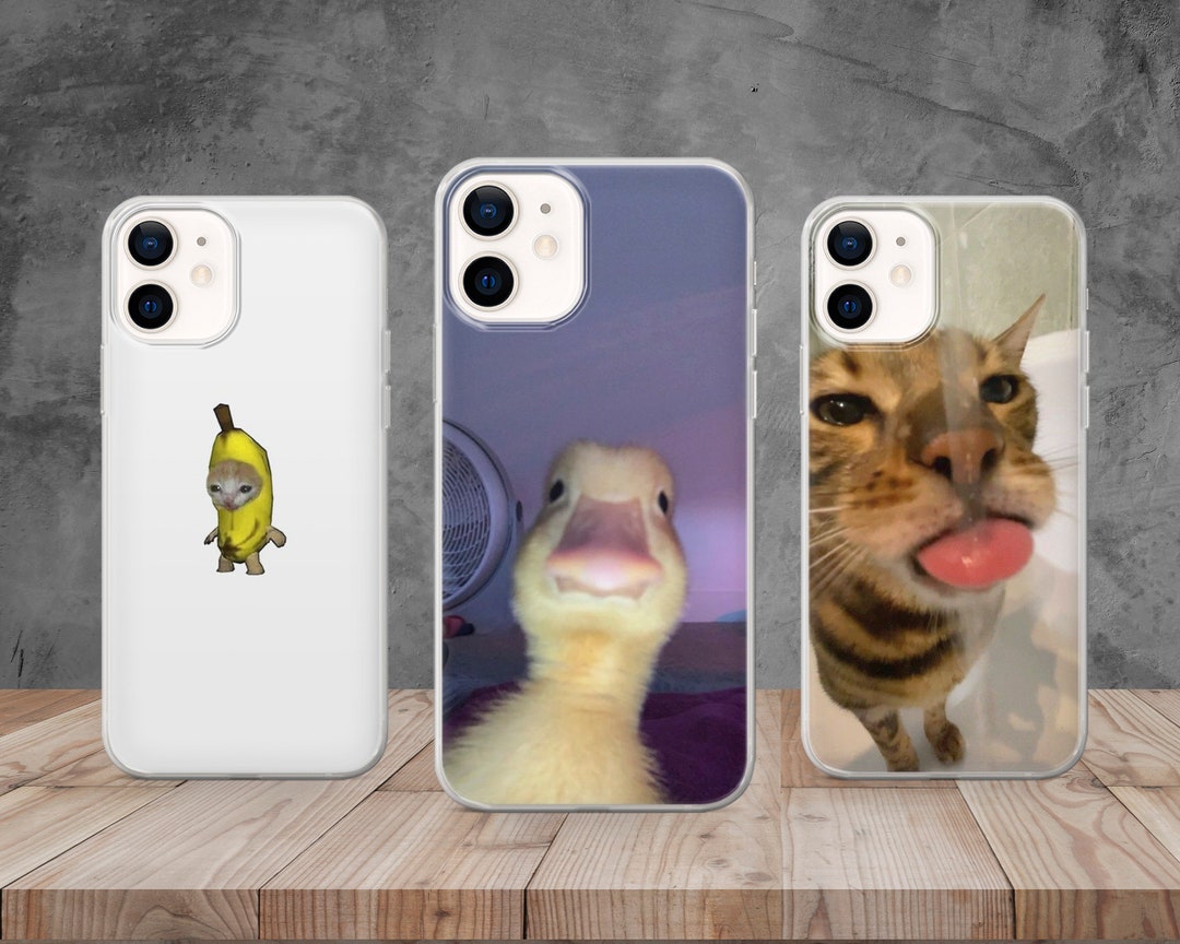 Funny Cat Meme Phone Case, Soft TPU Gel - Etsy