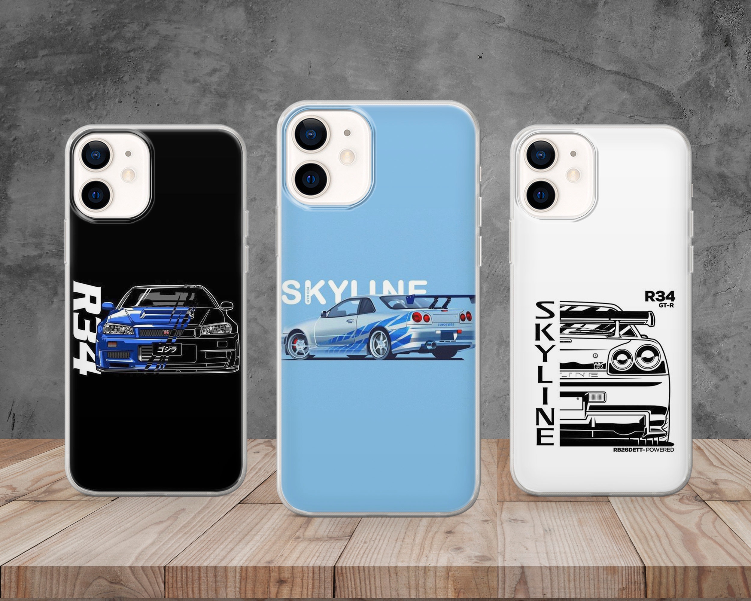 Nissan Skyline R34 JDM Phone Case, Racing Car Art - Etsy