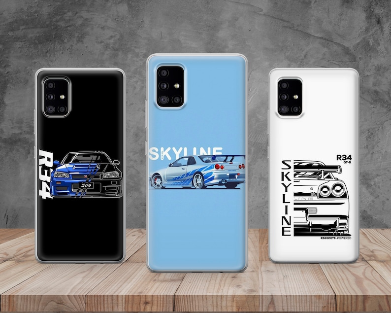 Nissan Skyline R34 JDM Phone Case, Racing Car Art - Etsy