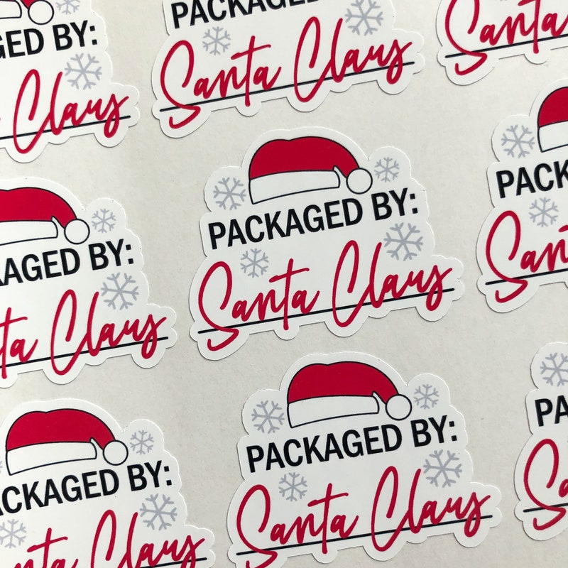 Santa Labels - Etsy