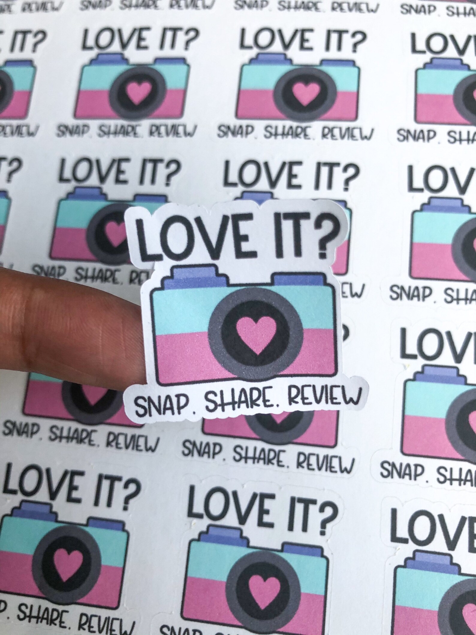 Small Business Review Stickers Snap Share Review Stickers - Etsy