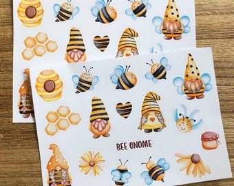 NEW Honey Bee Gnome Sticker Set Gnome Stickers Bee - Etsy