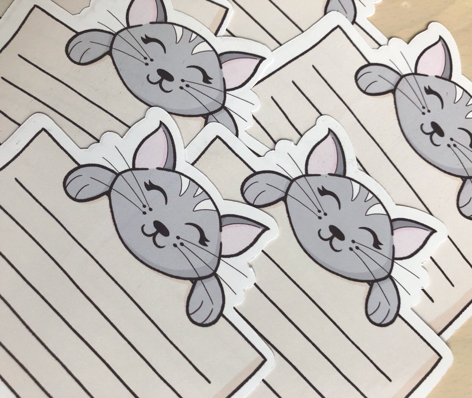Cute Cat Stationary Cat Note Labels Cat Sticker Notes Happy - Etsy