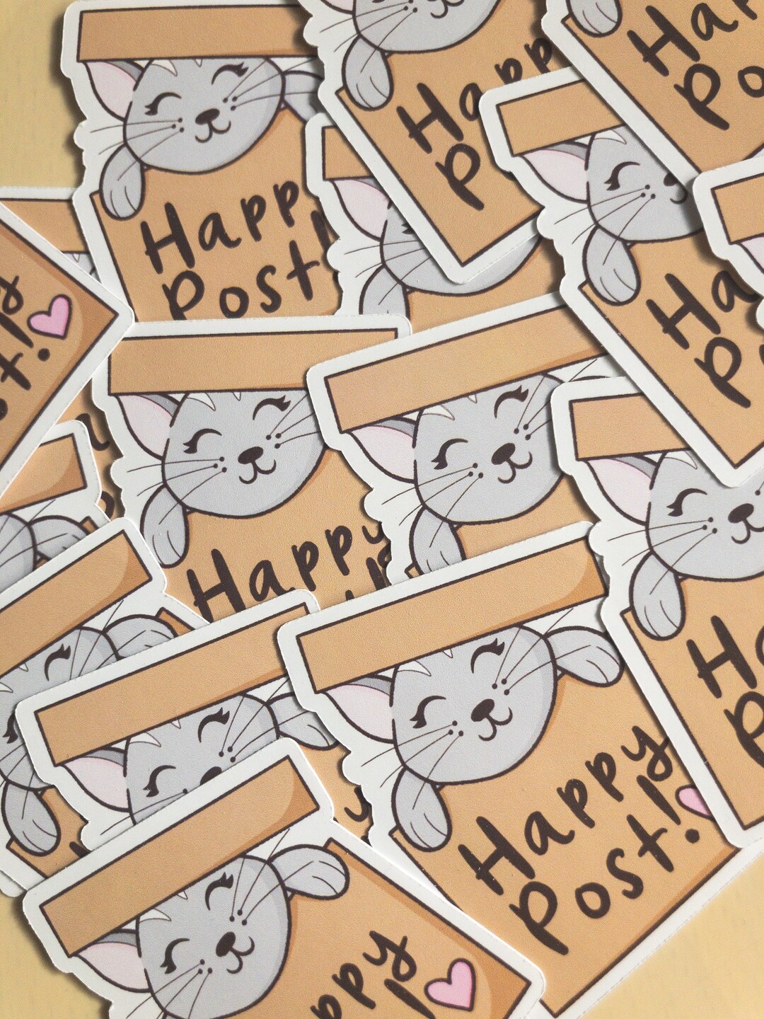 Happy Post Cat Stickers, Happy Mail, Small Business Stickers, Cute ...