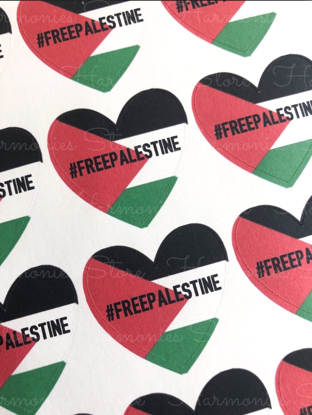Free Palestine Heart Matte Stickers, Sticker Sheet, Order Stickers ...