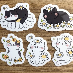 Cute Vinyl Cat Stickers, Laptop Stickers, Glossy Sticker Pack, Planner ...