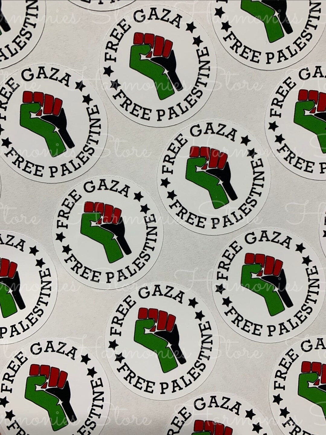 Free Palestine Circle Gloss Stickers, Sticker Sheet, Order Stickers ...