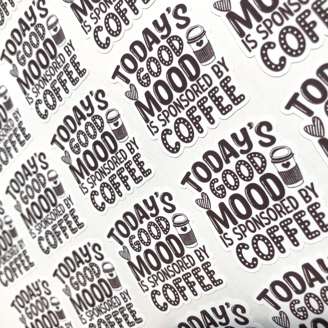Coffee Mood Sticker Sheet: Funny Planner Stickers, Envelope Seals - Etsy