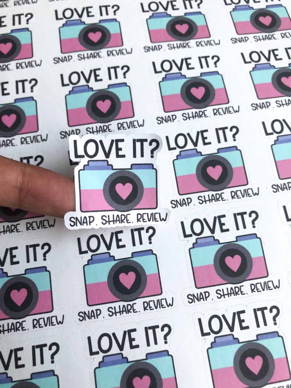 Small Business Review Stickers Snap Share Review Stickers - Etsy