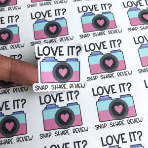 Small Business Review Stickers: Snap Share Camera Design - Etsy