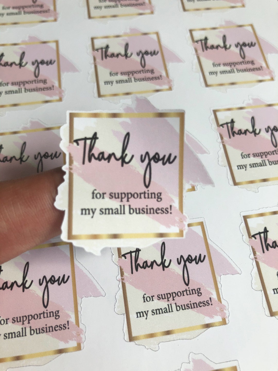 Thank You Small Business Sticker Sheet, 24x Stickers, Happy Mail ...