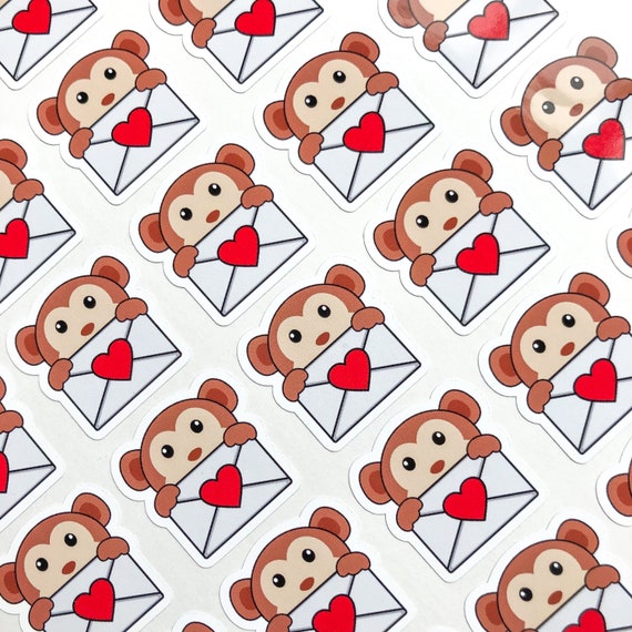 Monkey Planner Sticker Sheet Envelope Sticker Labels - Etsy