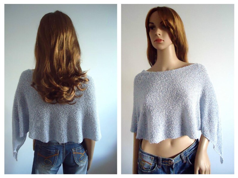 Short Poncho Boho Beach White Black Blue Beige Brown Red - Etsy