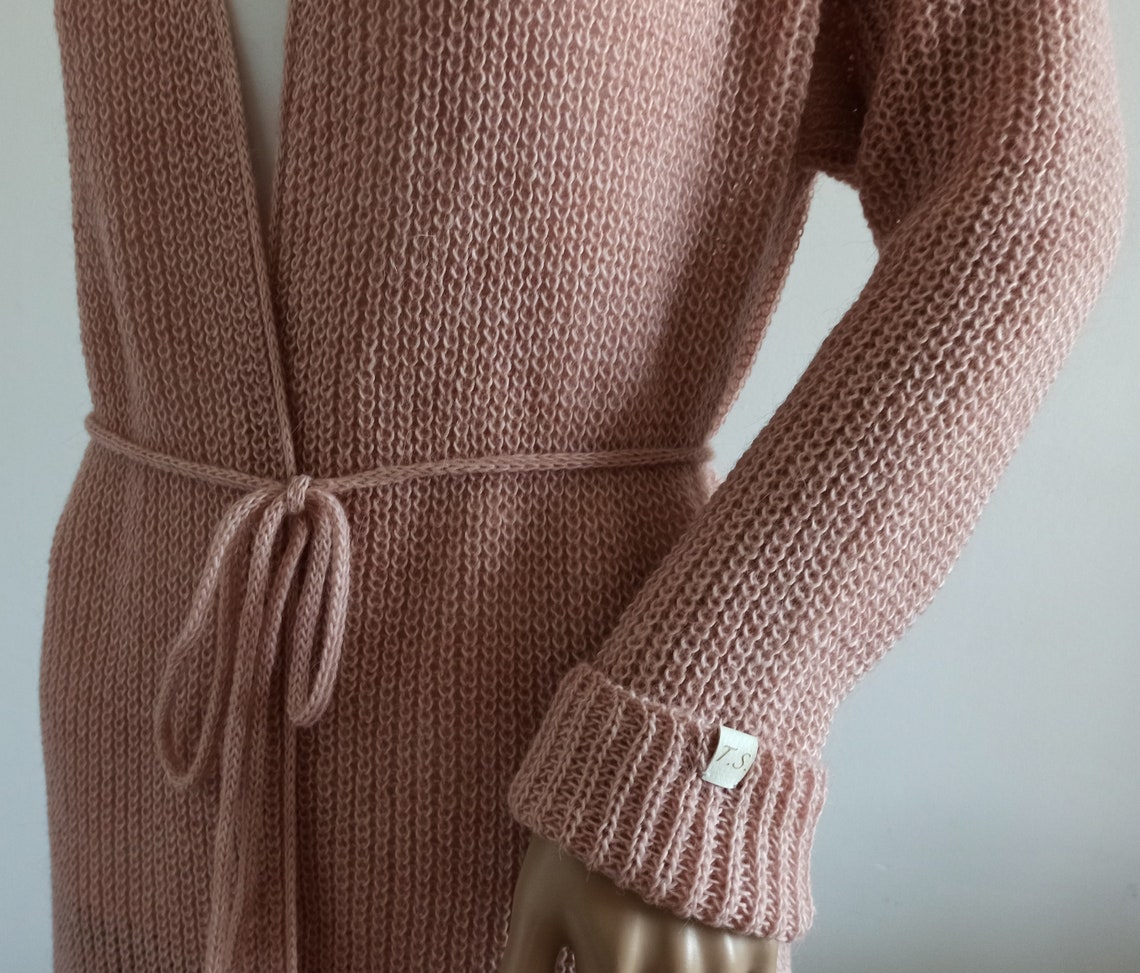 Wool Cardigan Thin Jacket With Long Sleeves Transitional Clothing Cozy ...