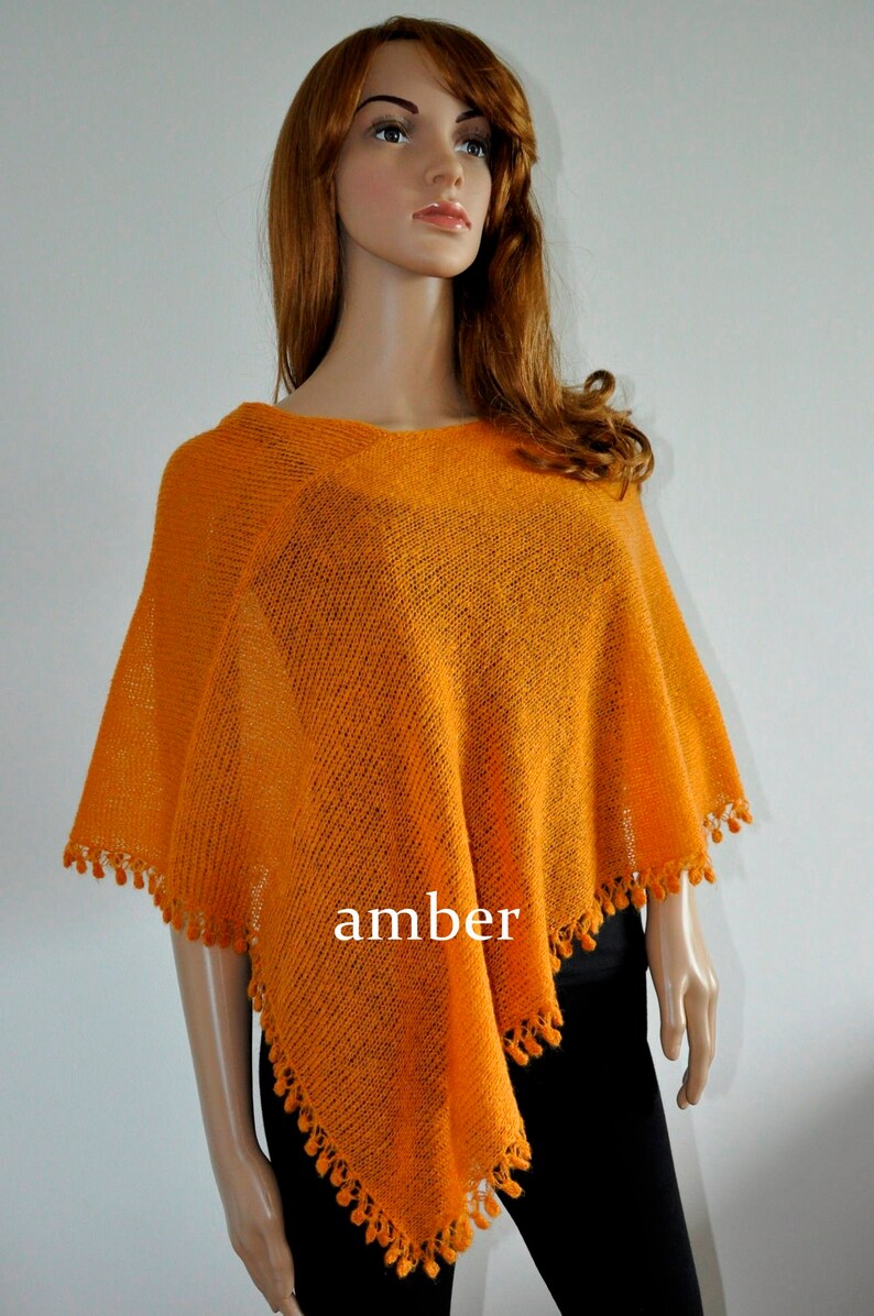 Short Poncho Amber Black Red Wool Cover up Gift Honey Wrap - Etsy