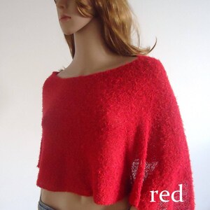 Short Poncho Boho Beach White Black Blue Beige Brown Red Infinity ...