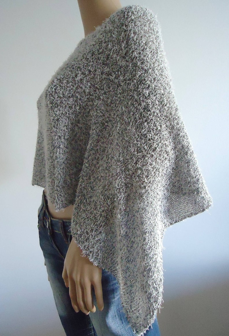 Short Poncho Boho Beach White Black Blue Beige Brown Red - Etsy