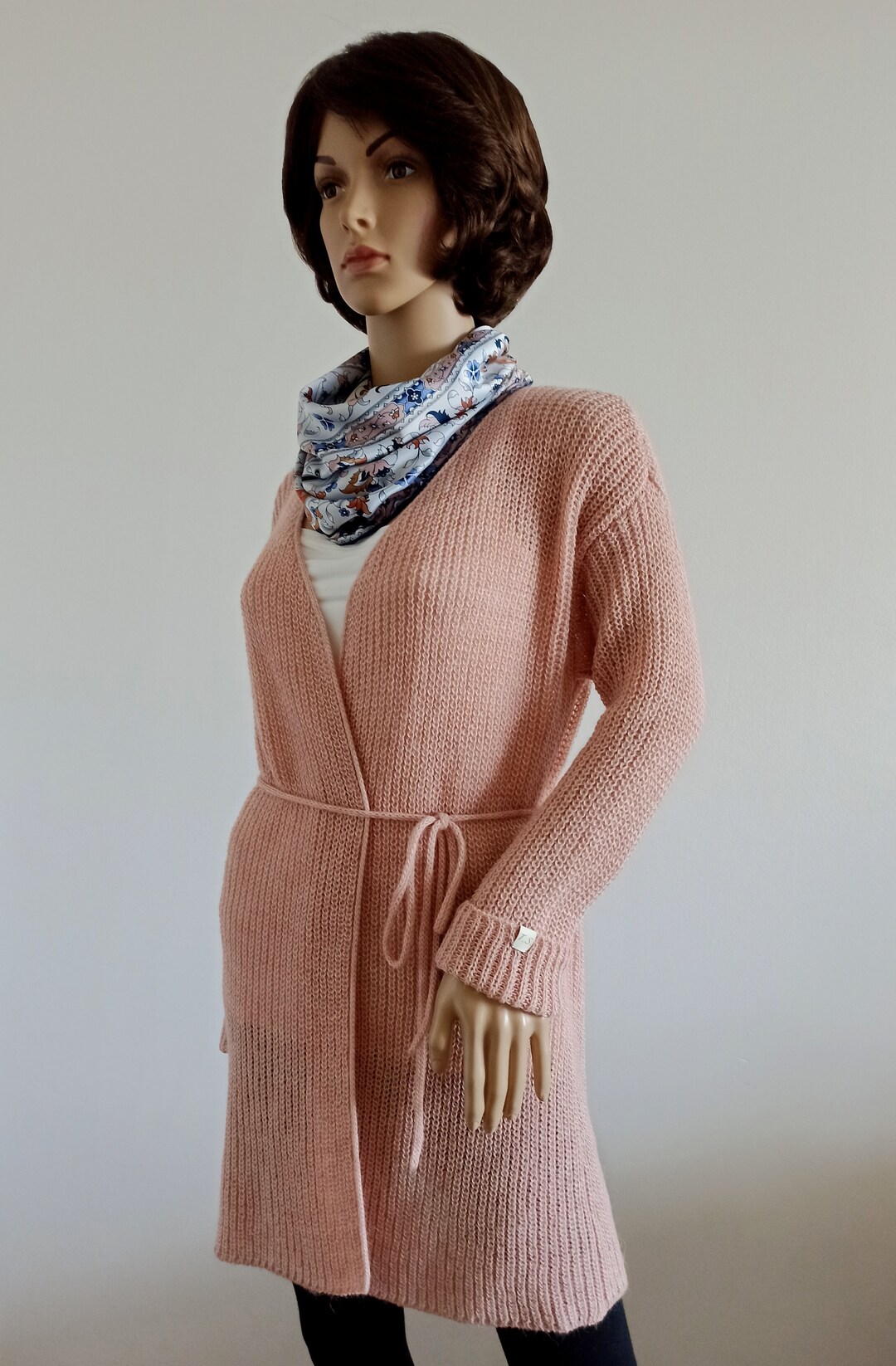 Wool Cardigan Thin Jacket With Long Sleeves Transitional Clothing Cozy ...