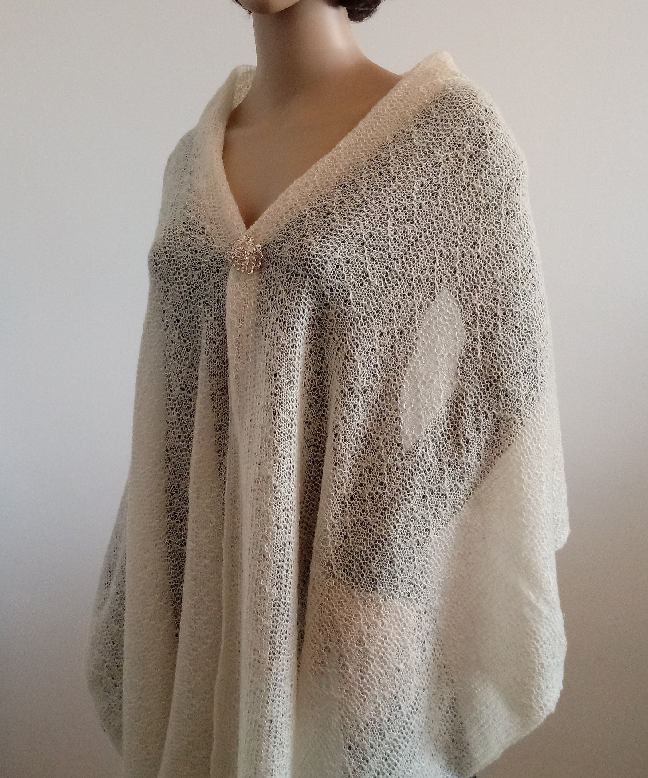 Wedding Scarf Knit Shawl Bridal White Shawl Cream Ivory Scarf Bridal ...