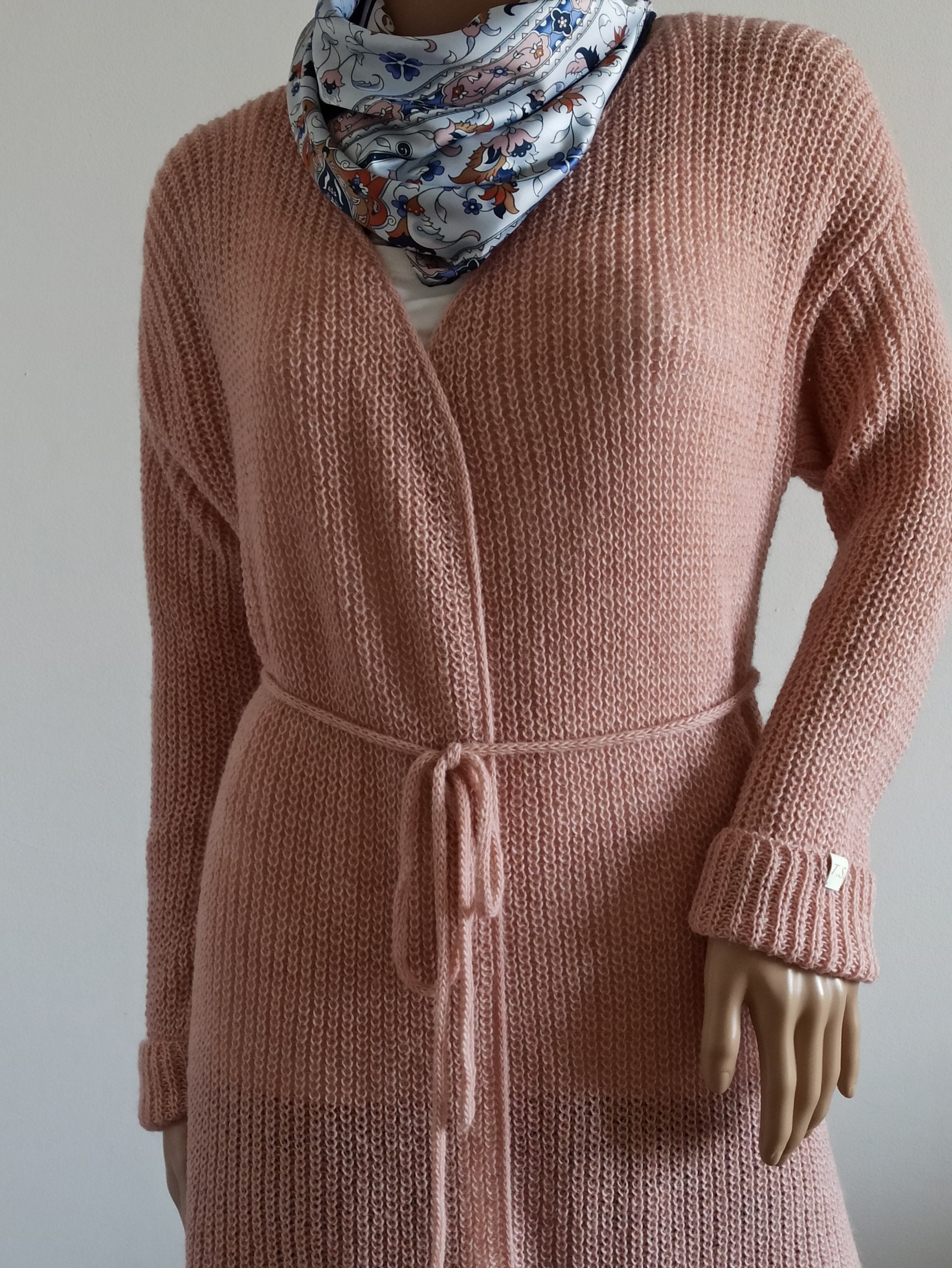 Wool Cardigan Thin Jacket With Long Sleeves Transitional Clothing Cozy ...