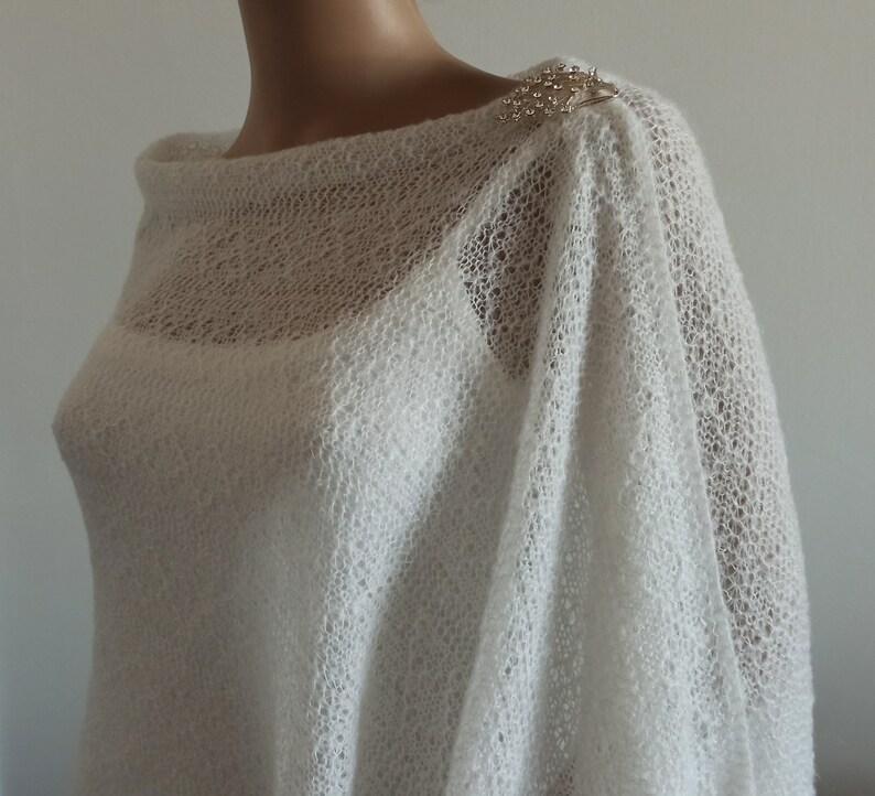 Wedding Scarf Knit Shawl Bridal White Shawl Cream Ivory Scarf Bridal ...