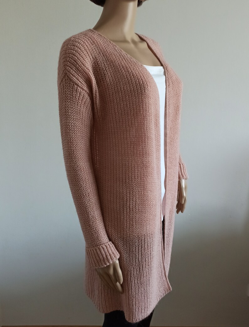 Wool Cardigan Thin Jacket With Long Sleeves Transitional Clothing Cozy ...