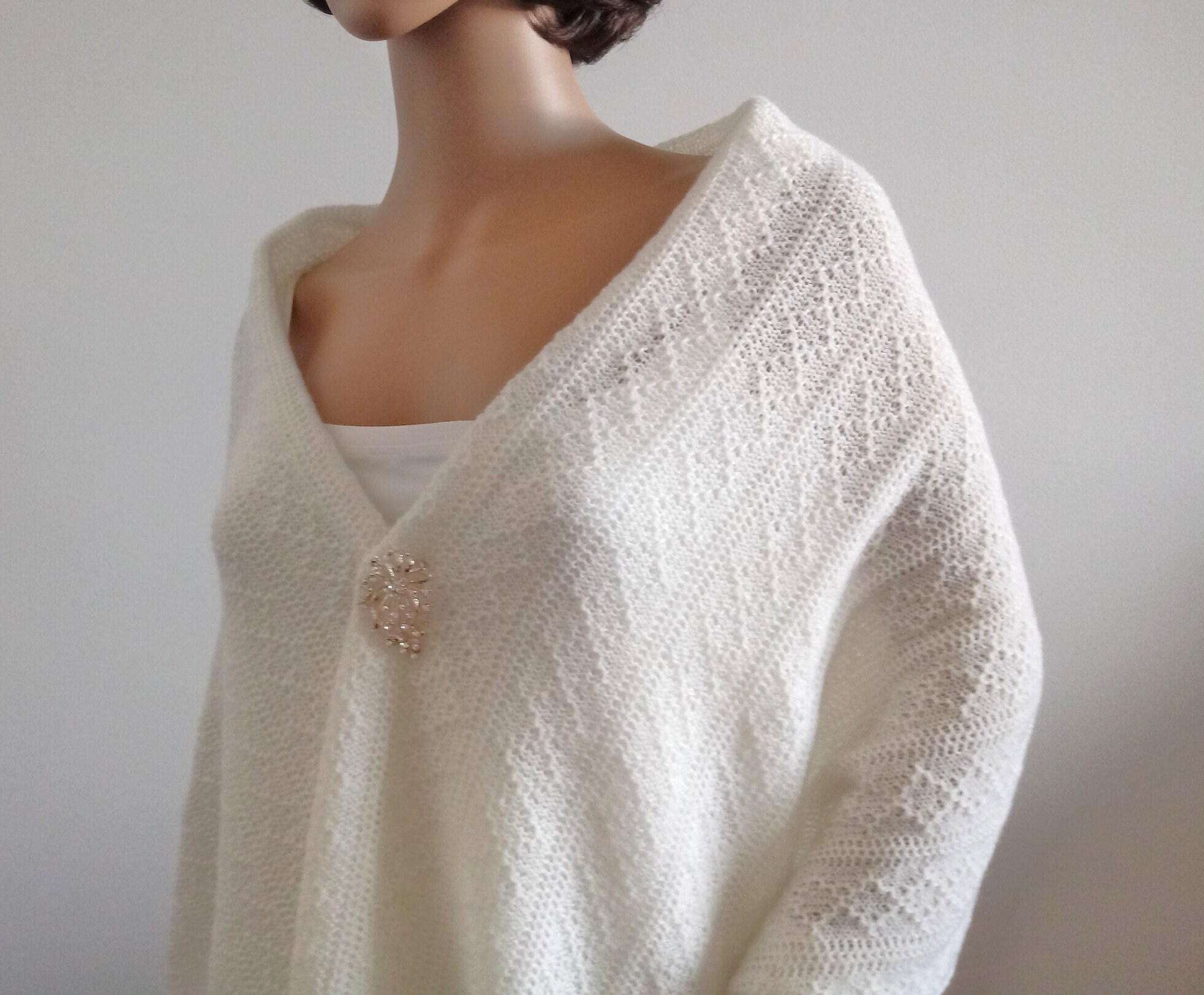 Wedding Shawl Bridal White Stole Cream Ivory Scarf Bridesmaid | Etsy