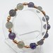 Unique Grey & Bluish Violet Natural Muscovite Crystal Beaded Bracelet W ...