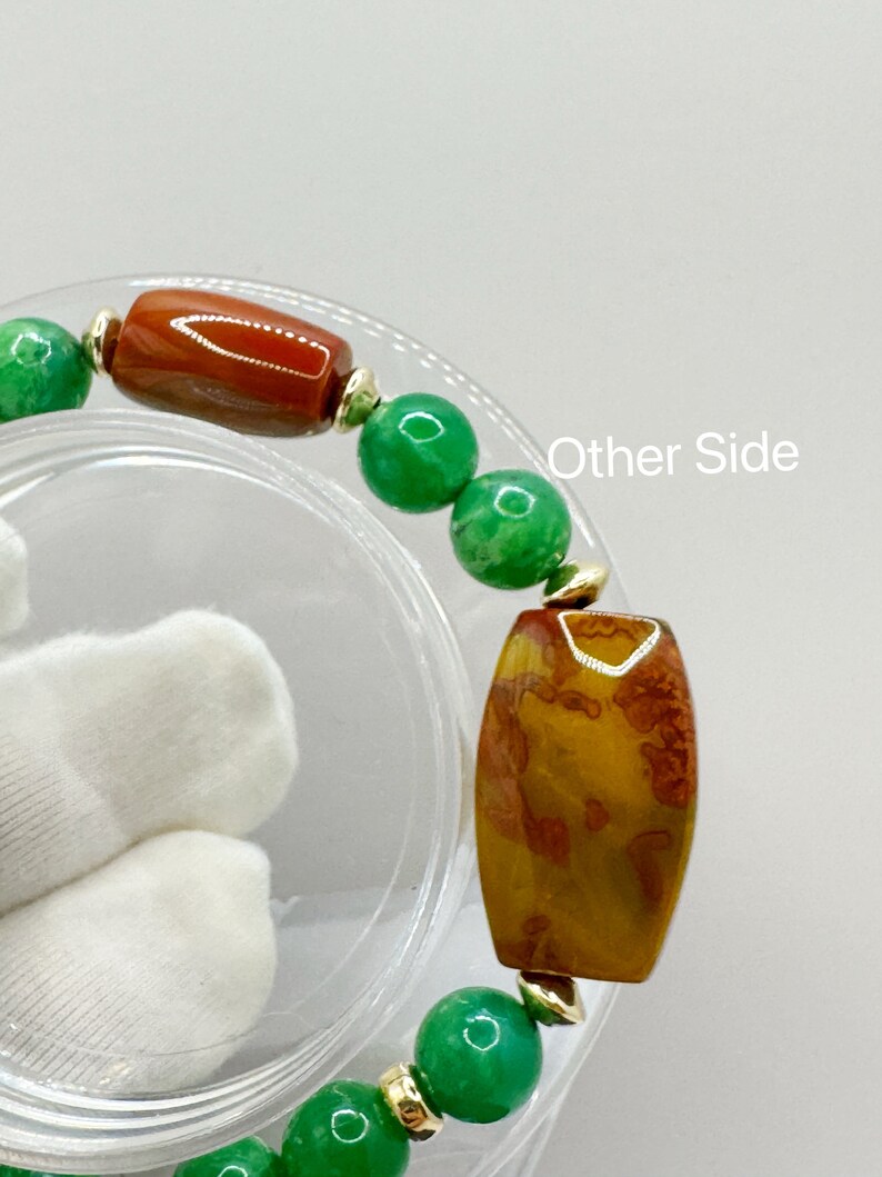 Rare Egg Yolk Zhanguo Blood Carnelian Agate With Variscite Beads ...