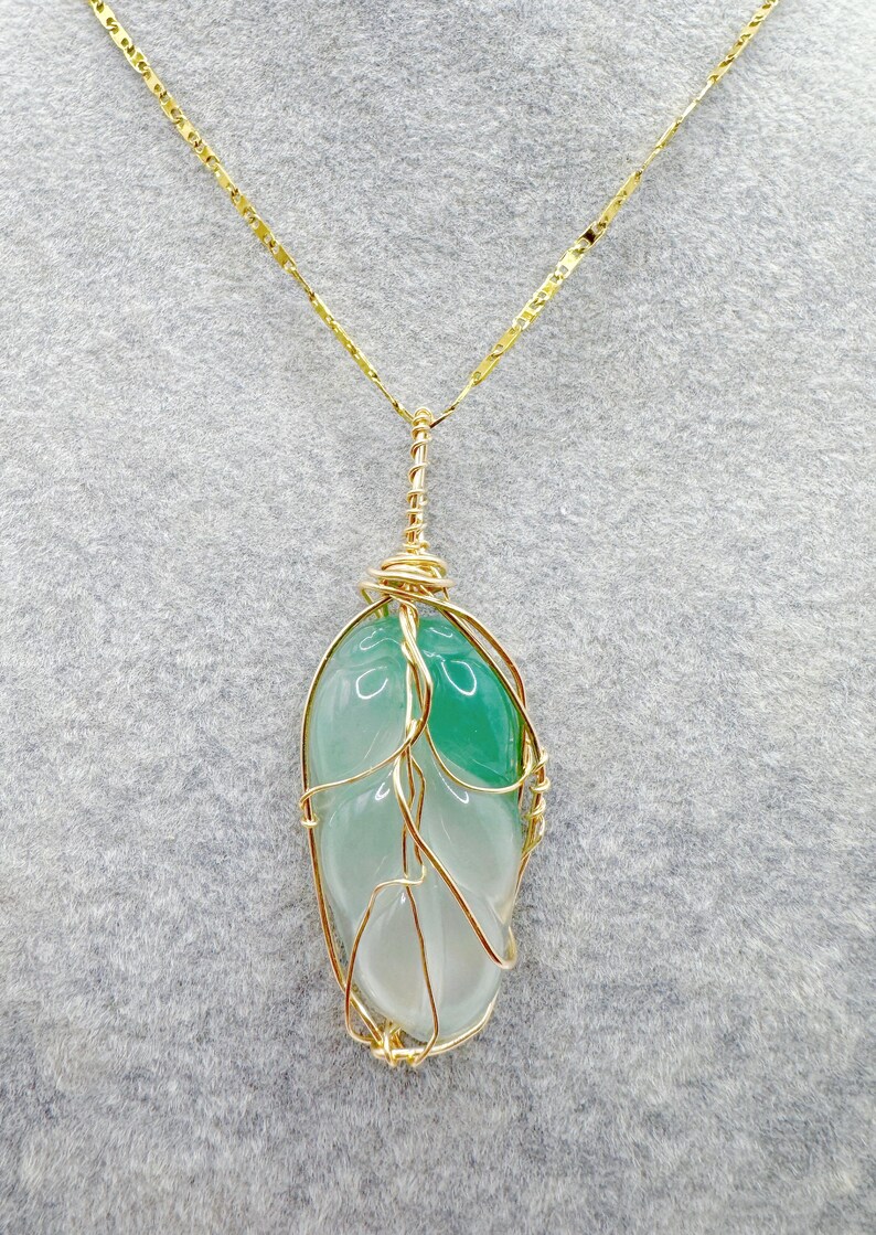 Jade Leaf Pendant Perfect as a Necklace or Charm. Growth Accelerator ...
