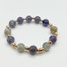 Unique Grey & Bluish Violet Natural Muscovite Crystal Beaded Bracelet W ...