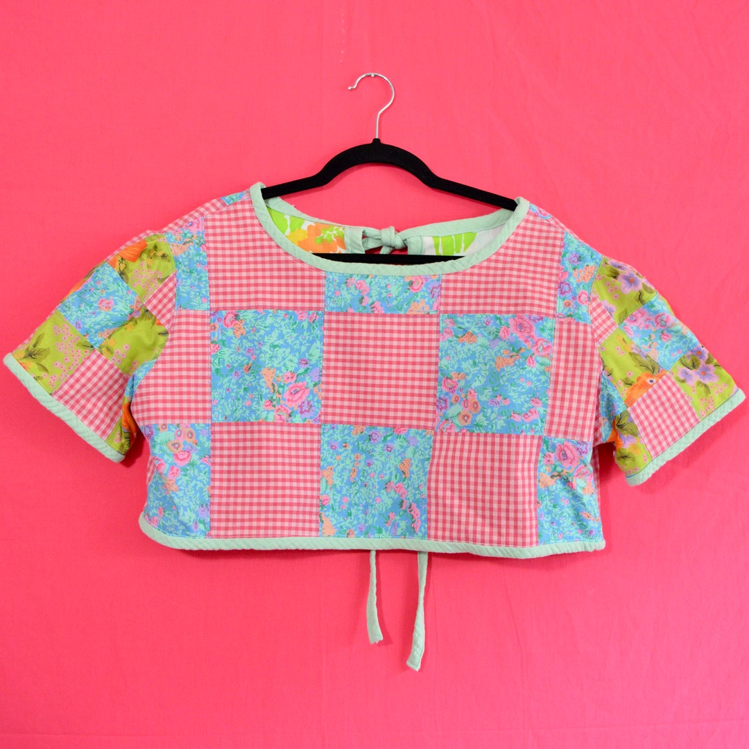 Handmade Quilted Super-cropped Top - Etsy