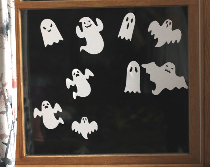 Halloween Mummy Vinyl Decal Sticker Static Cling Window Film Vinyl Iron ...