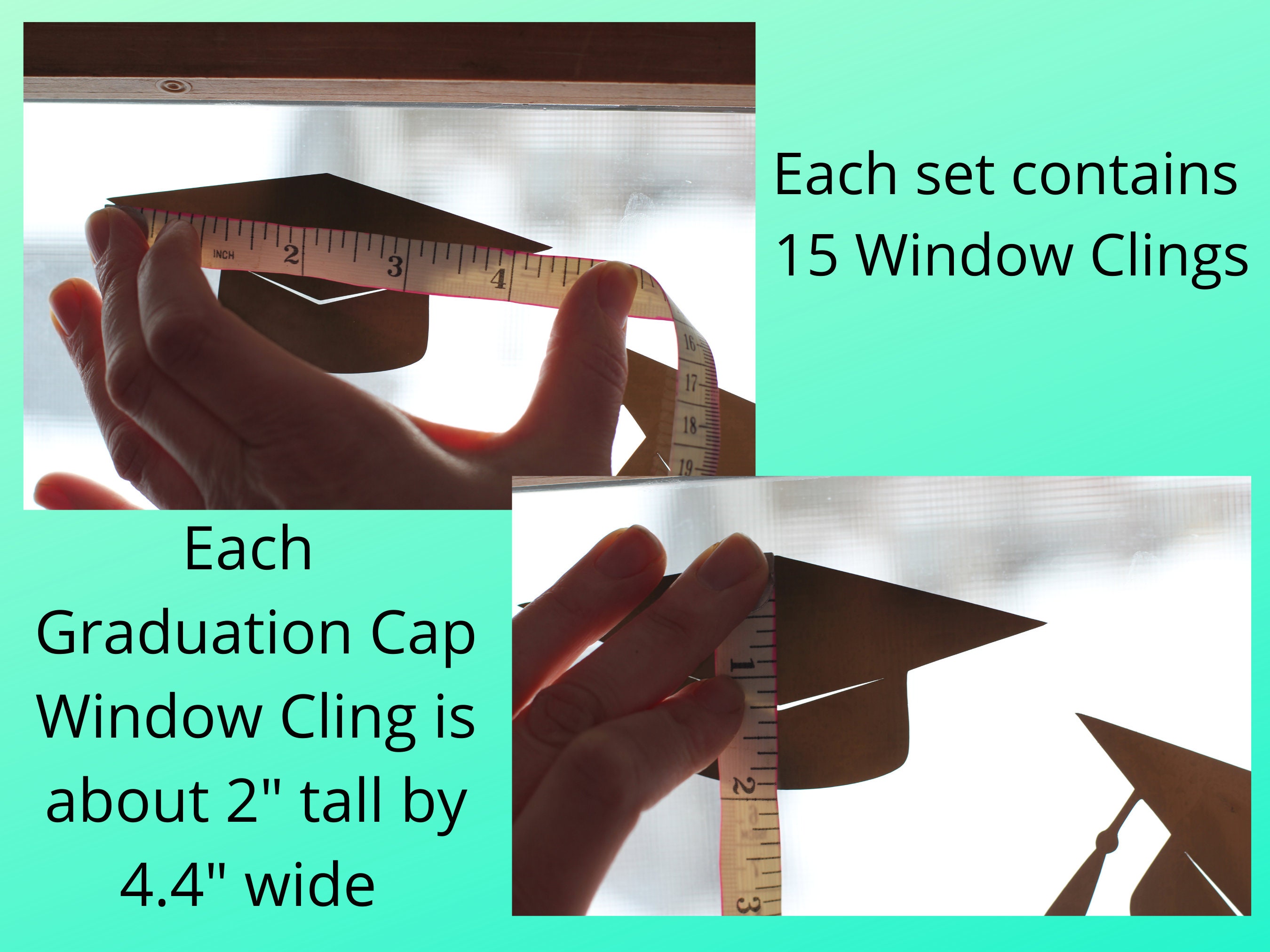 Graduation Cap Window Cling Decals for Class of 2021 | Etsy