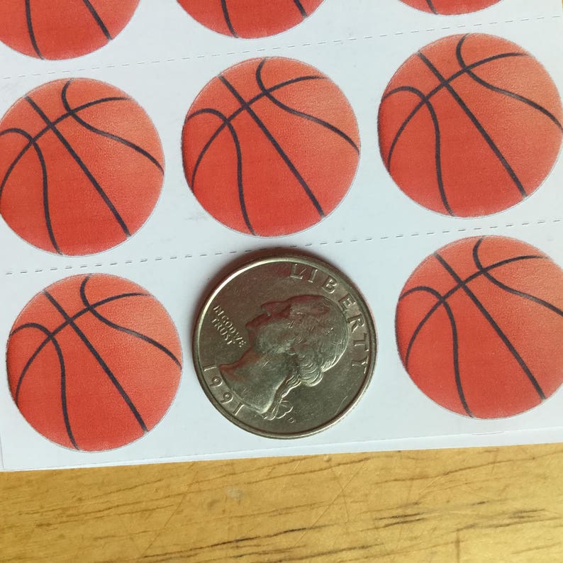 Basketball Stickers // Basketball Party Favors // Basketball - Etsy