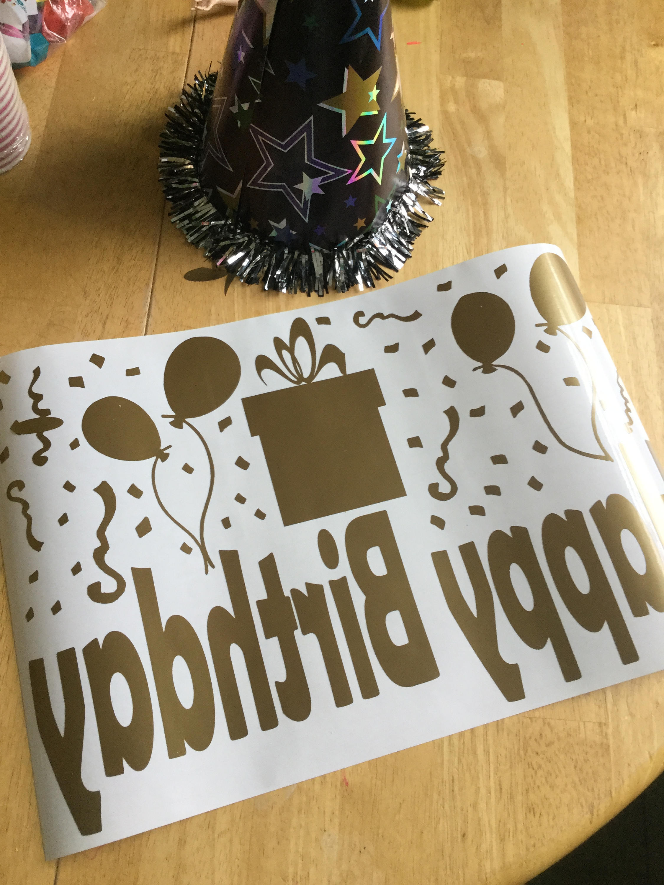 Happy Birthday Window Cling Sign Drive by Party Decor Banner - Etsy UK