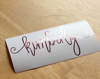 Cursive Name Sticker - Etsy
