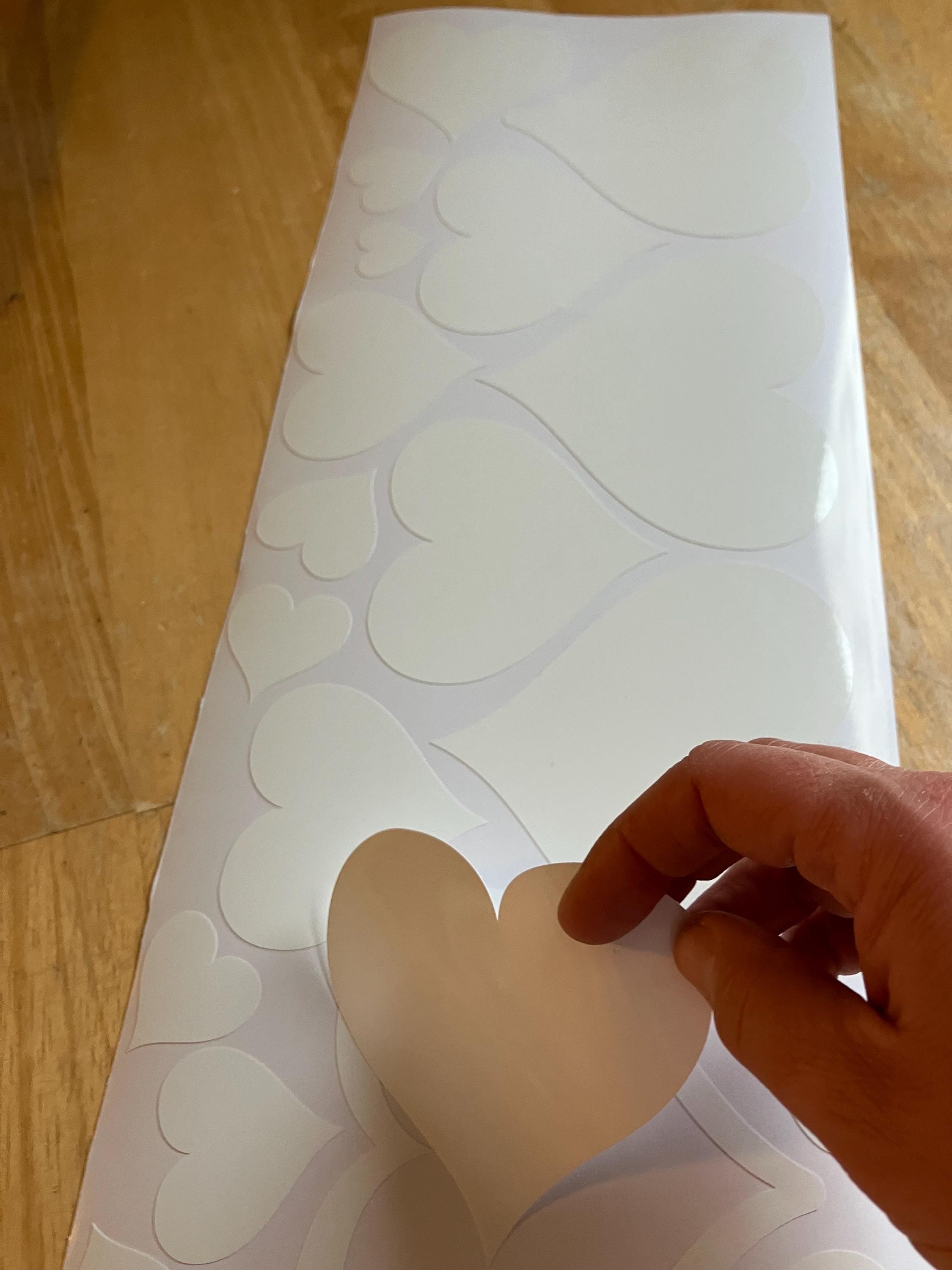 Heart Window Stickers, Reusable Static Cling Heart Decals for Bridal ...