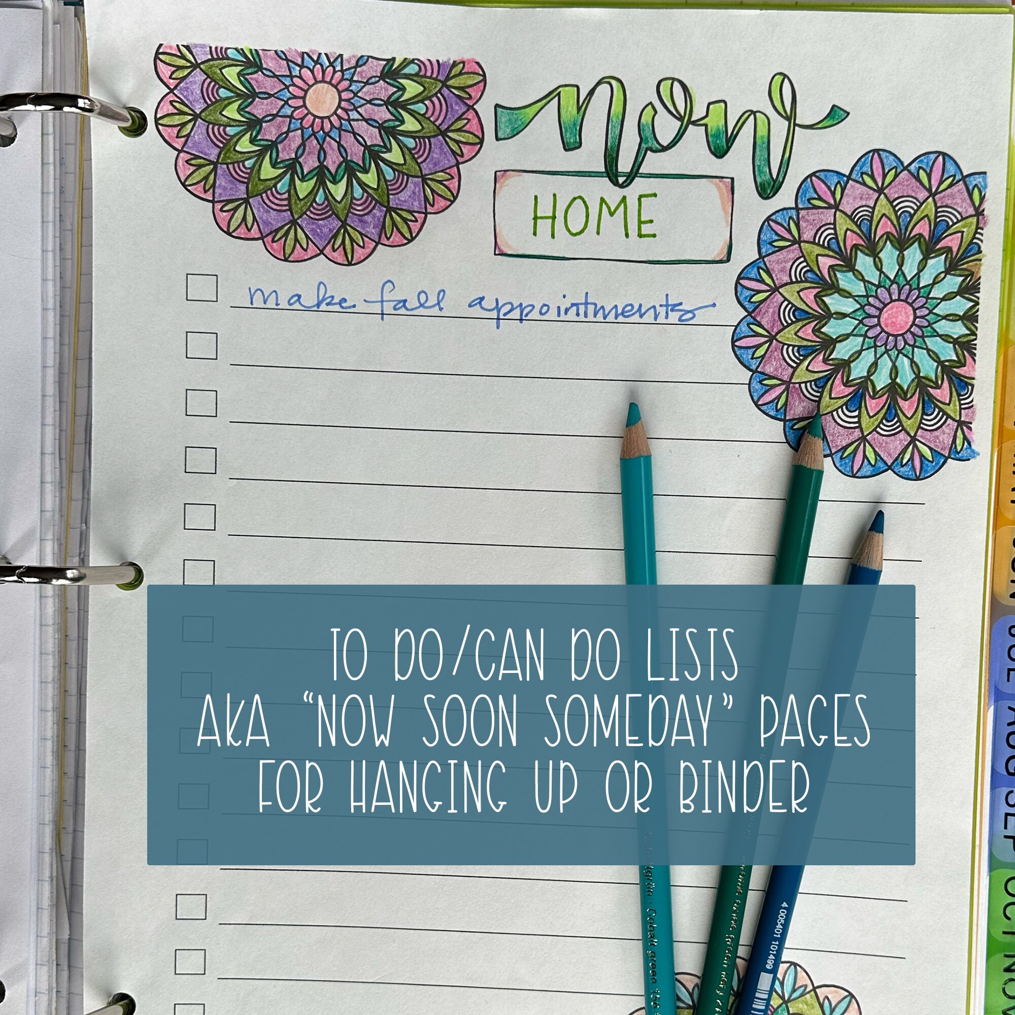 Coloring Planner, Printable Planner, to Do List, Goals, Hand-drawn ...