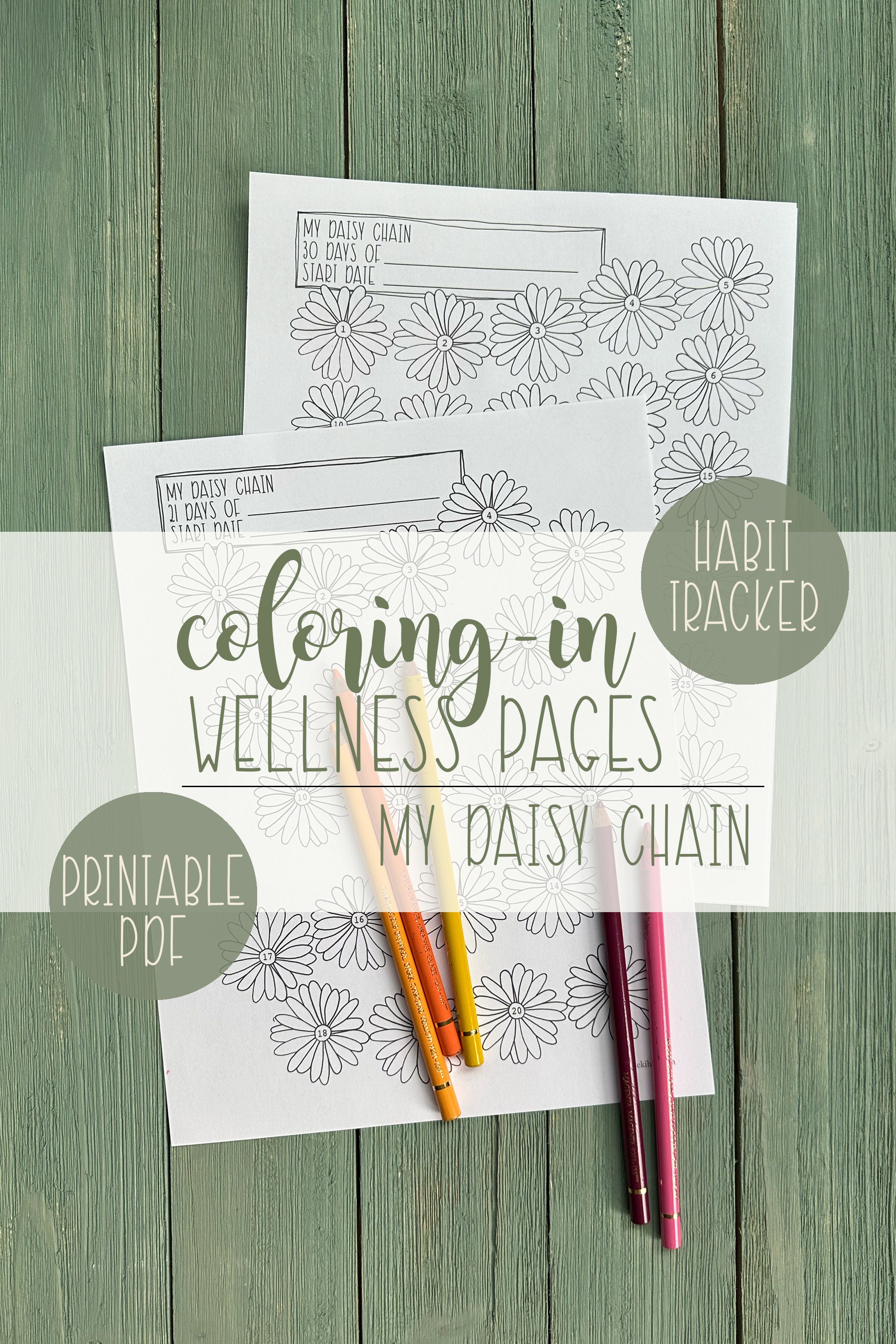 Habit Tracker Coloring Planner Printable Digital PDF - Etsy